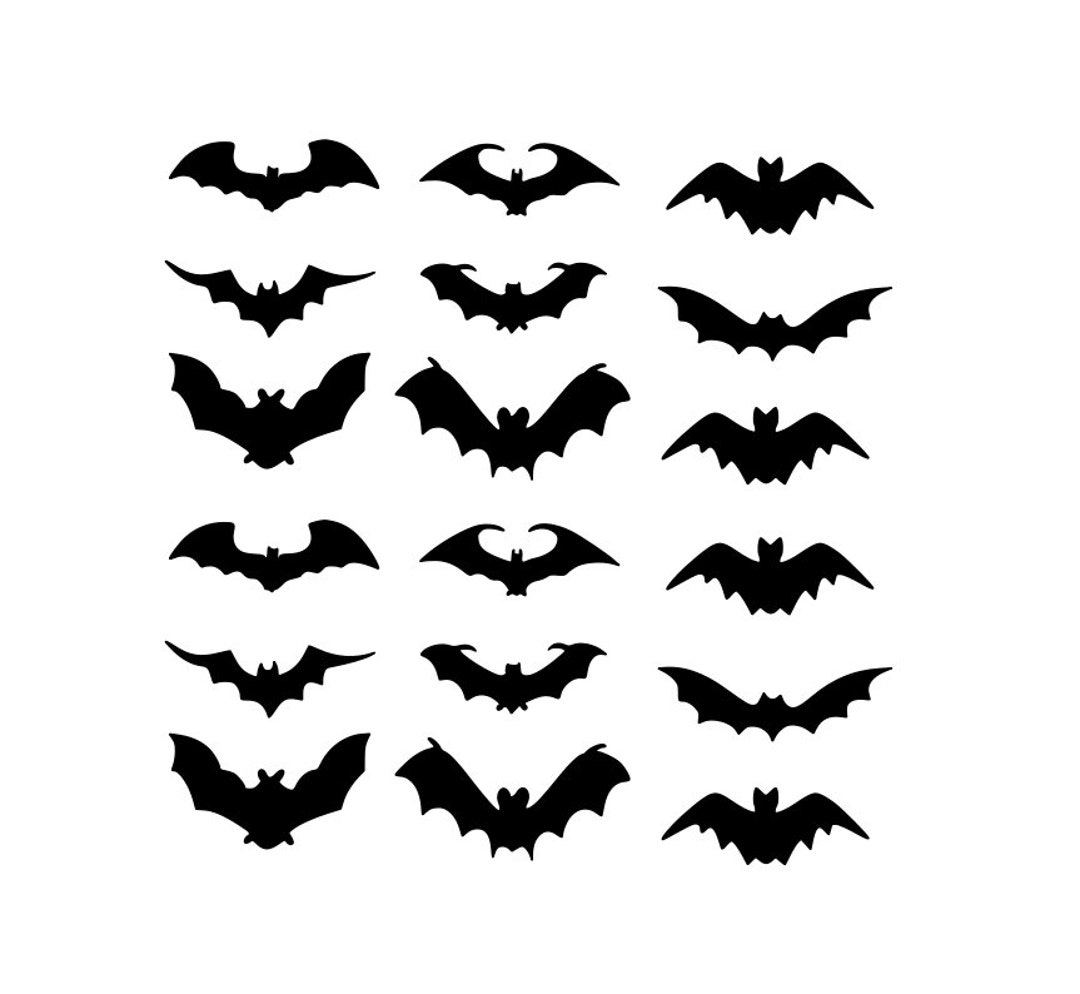 18 Flying BATS - Graphic Art Decals for Car or Laptop - DIY Art - Etsy