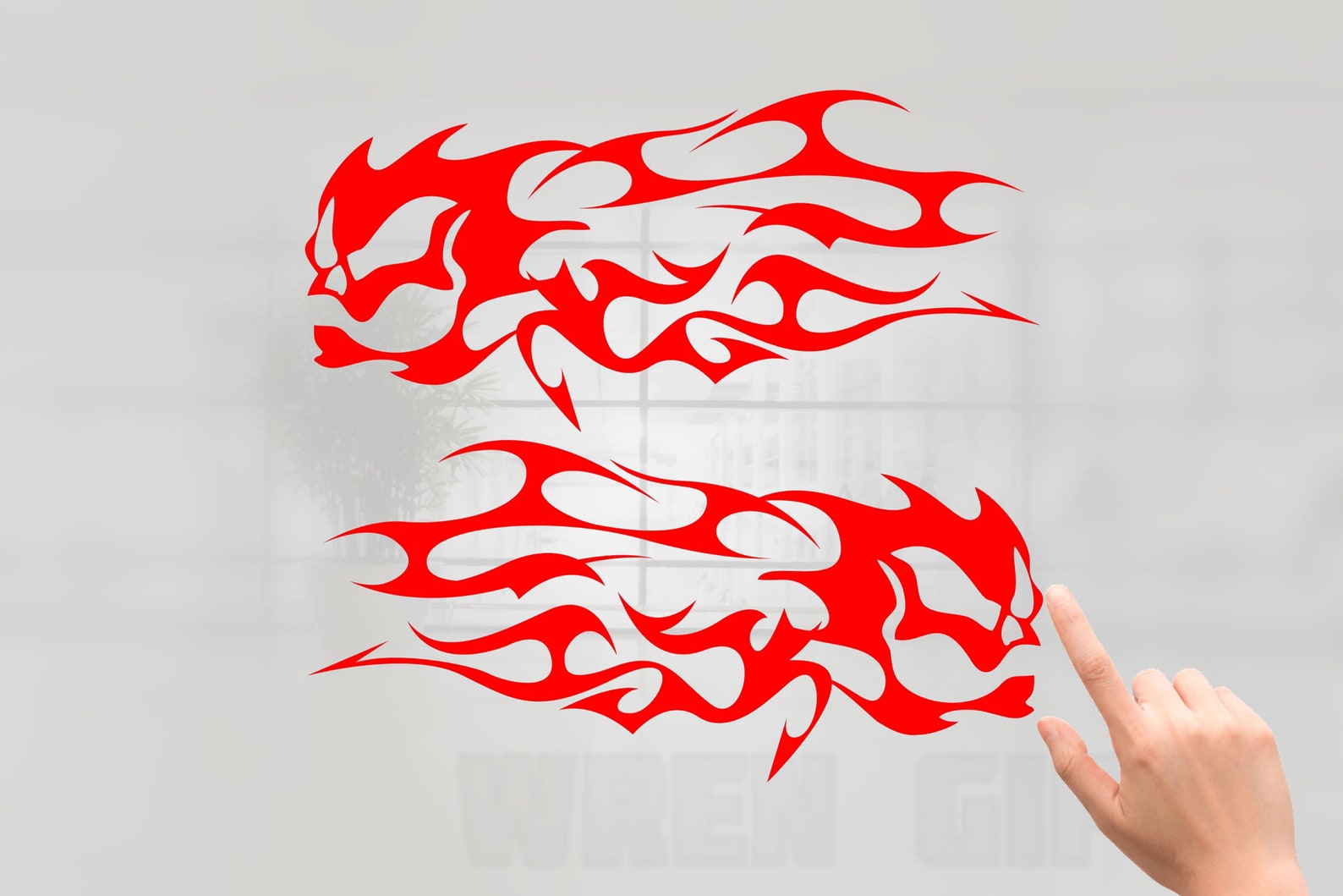 Skull Head Flame Vinyl Decal Stickers Motorcycle Gas Tank - Etsy
