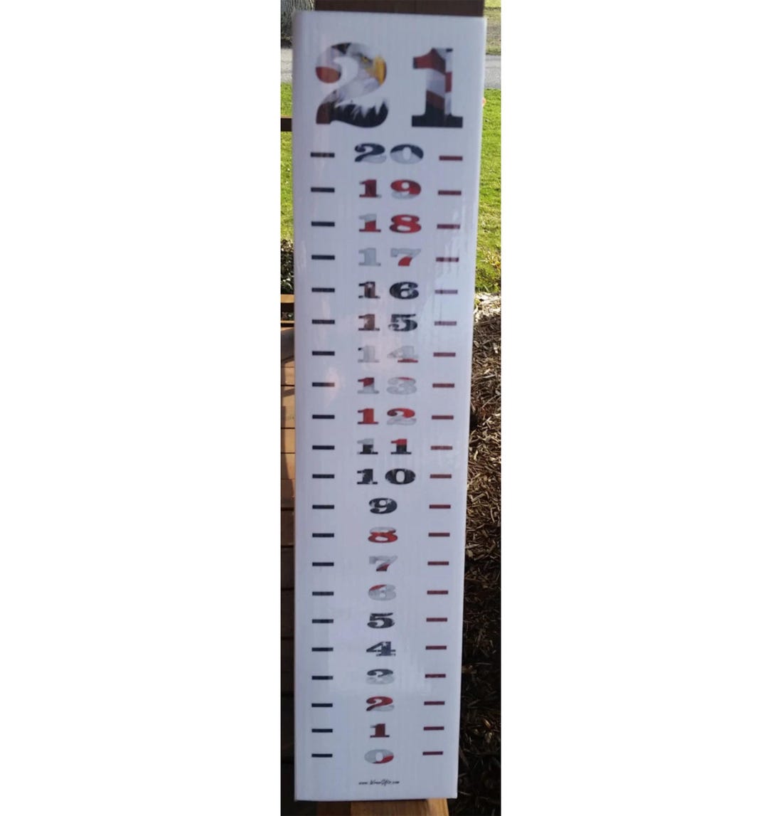 Cornhole - Horseshoe - Scoreboard Score Keeper Sign - USA Flag Eagle ...