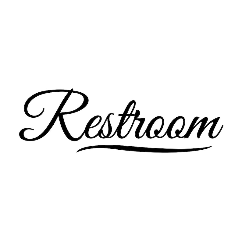 Restroom Vinyl Decal: Business Sign, Select Color (12.6" X 4") - Etsy
