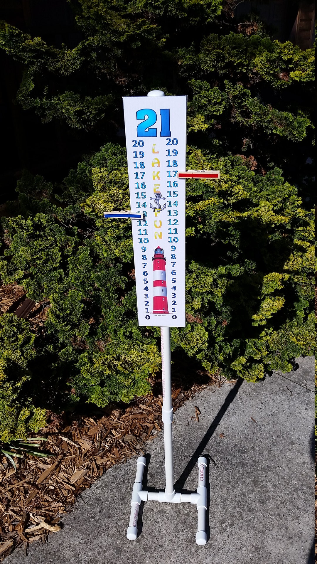 Lake Lighthouse Cornhole Scoreboard With 42" PVC Stand - Etsy