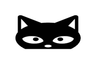 Peeking cat decal | Etsy
