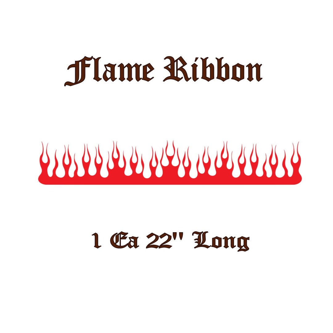 22" Long Flame Ribbon Vinyl Decal - FA1- Select Color - Etsy