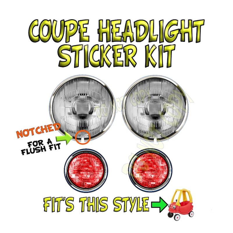 Toy Car Light Stickers - Etsy