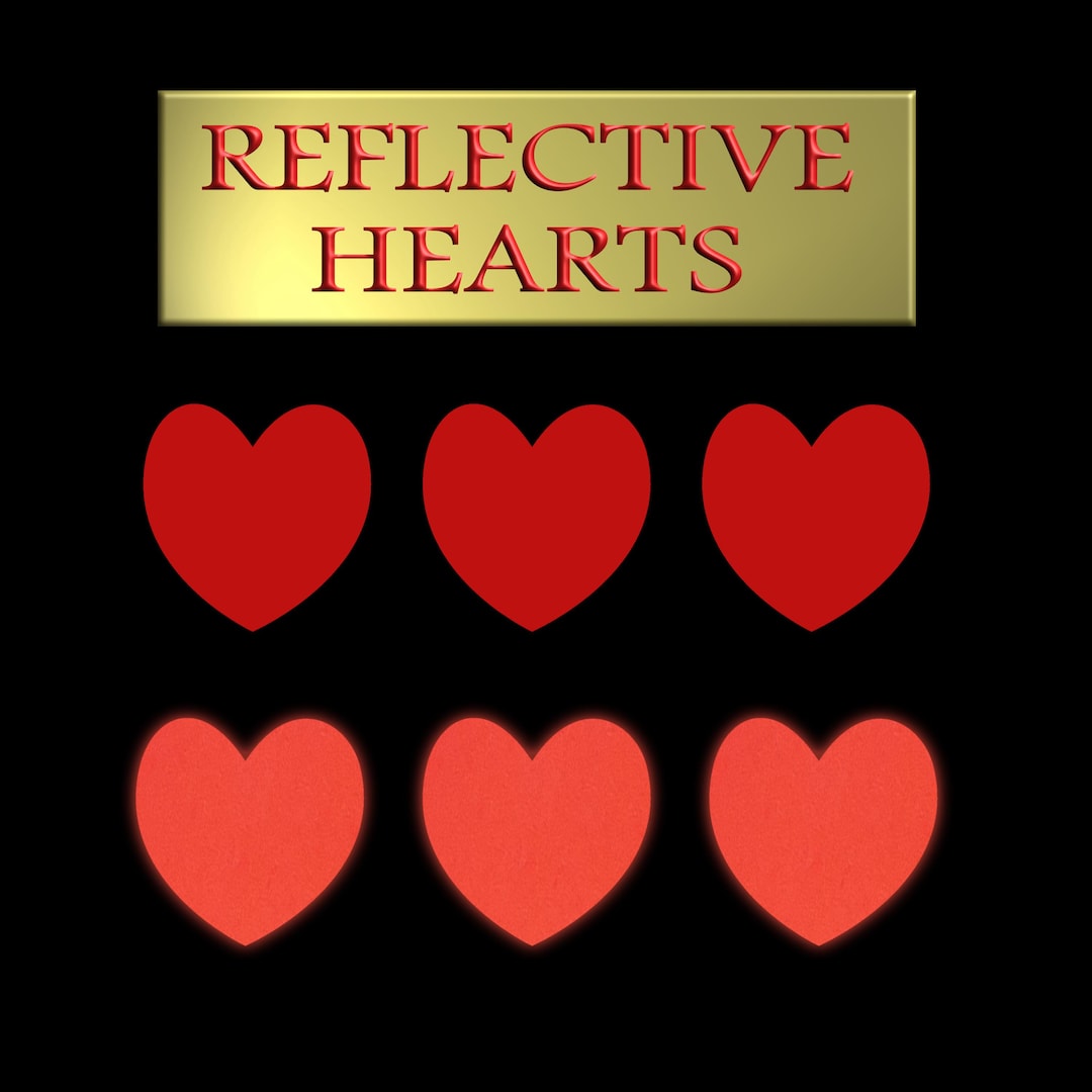 Red Safety Hearts Exterior ASTM Reflective Material for Bicycles ...