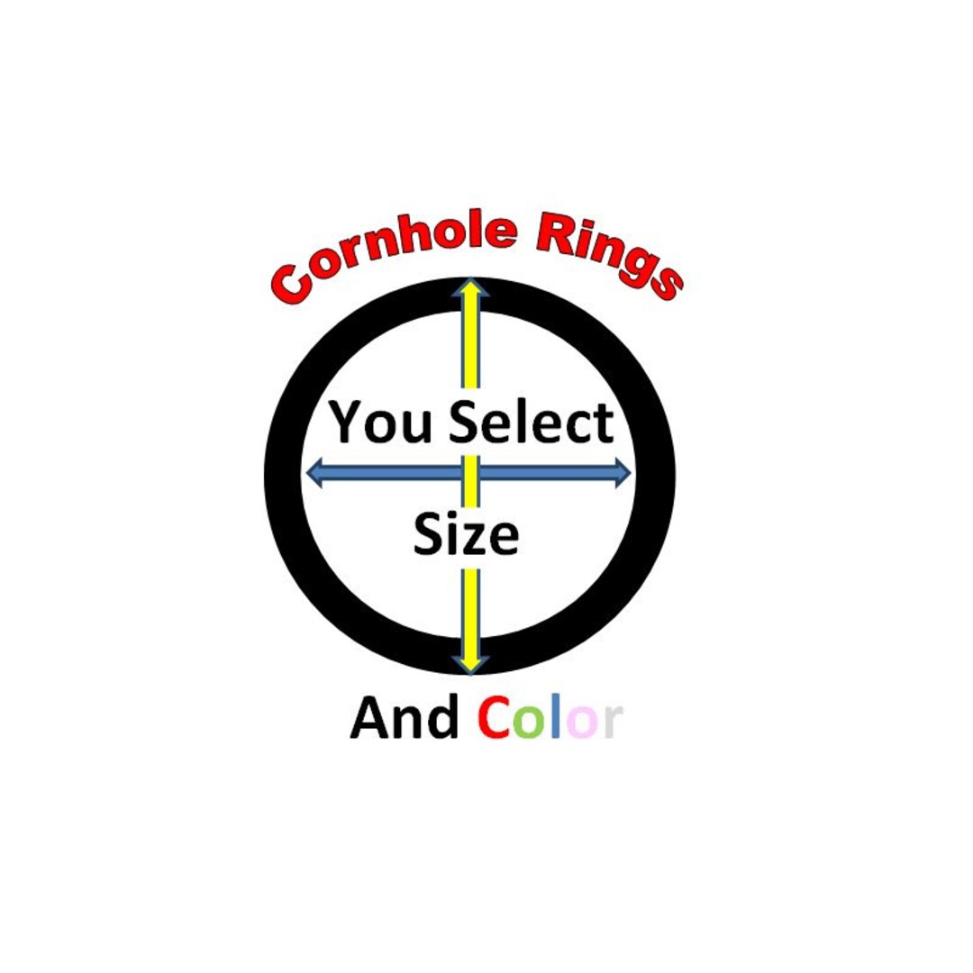 Cornhole Rings Vinyl Decals: Custom Color & Size - Etsy