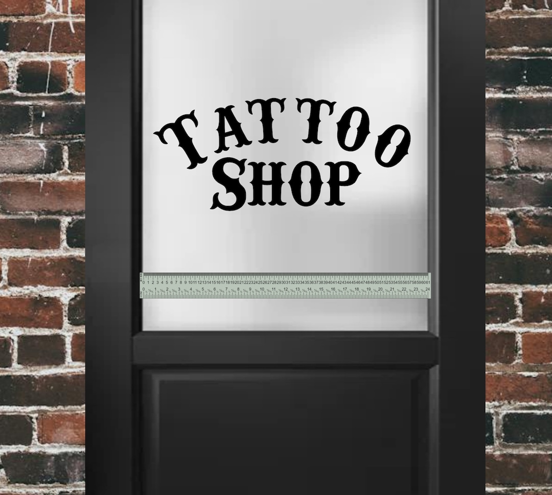Tattoo Shop Window / Wall - Vinyl Door Decal DIY Sign - Select Color - Etsy