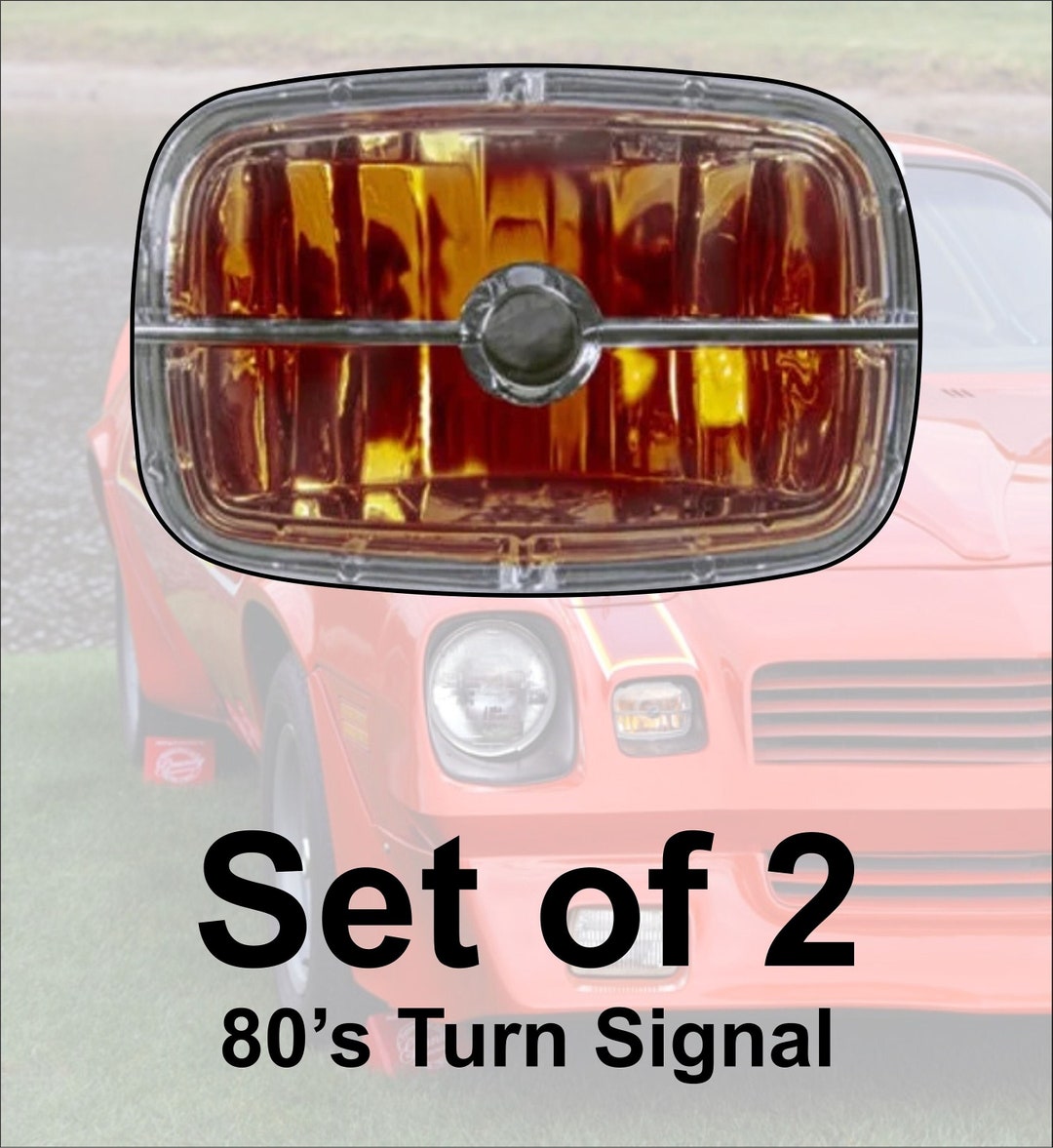 Faux 80's Amber Turn Signal Stickers: Race Car Decals (set of 2) - Etsy