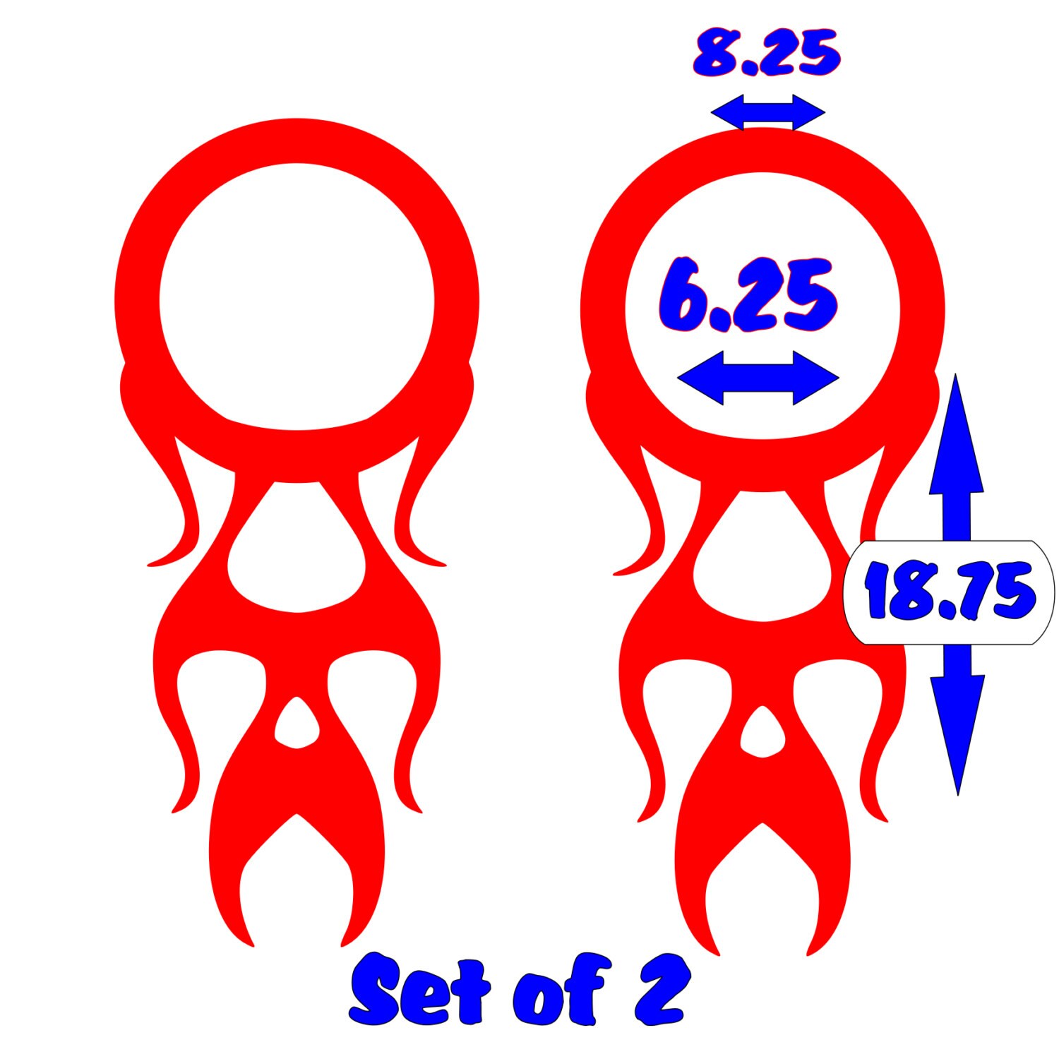 Cornhole Corn Hole FLAME Rings Circles Corner Decals | Etsy