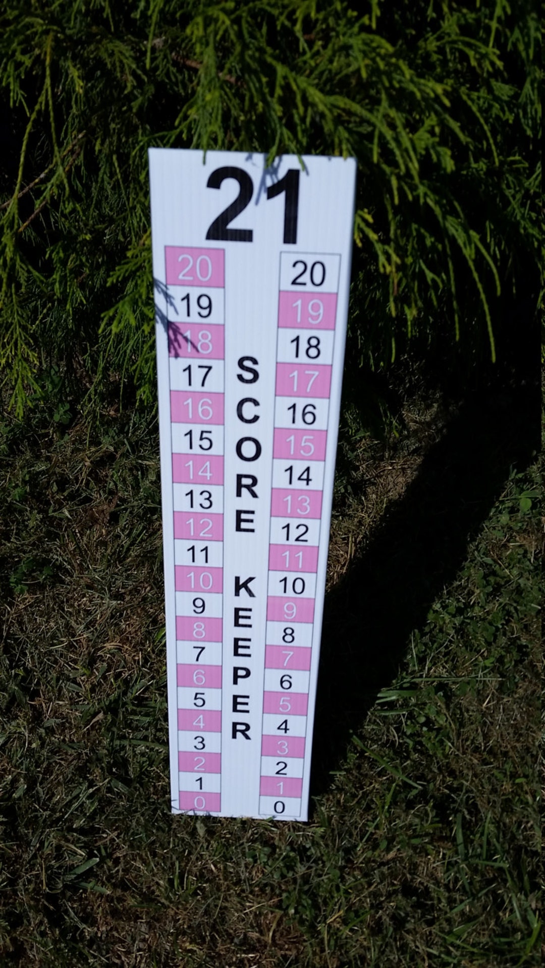 Scoreboard Score Keeper - Pink and White Checkers - Cornhole - Ladder ...