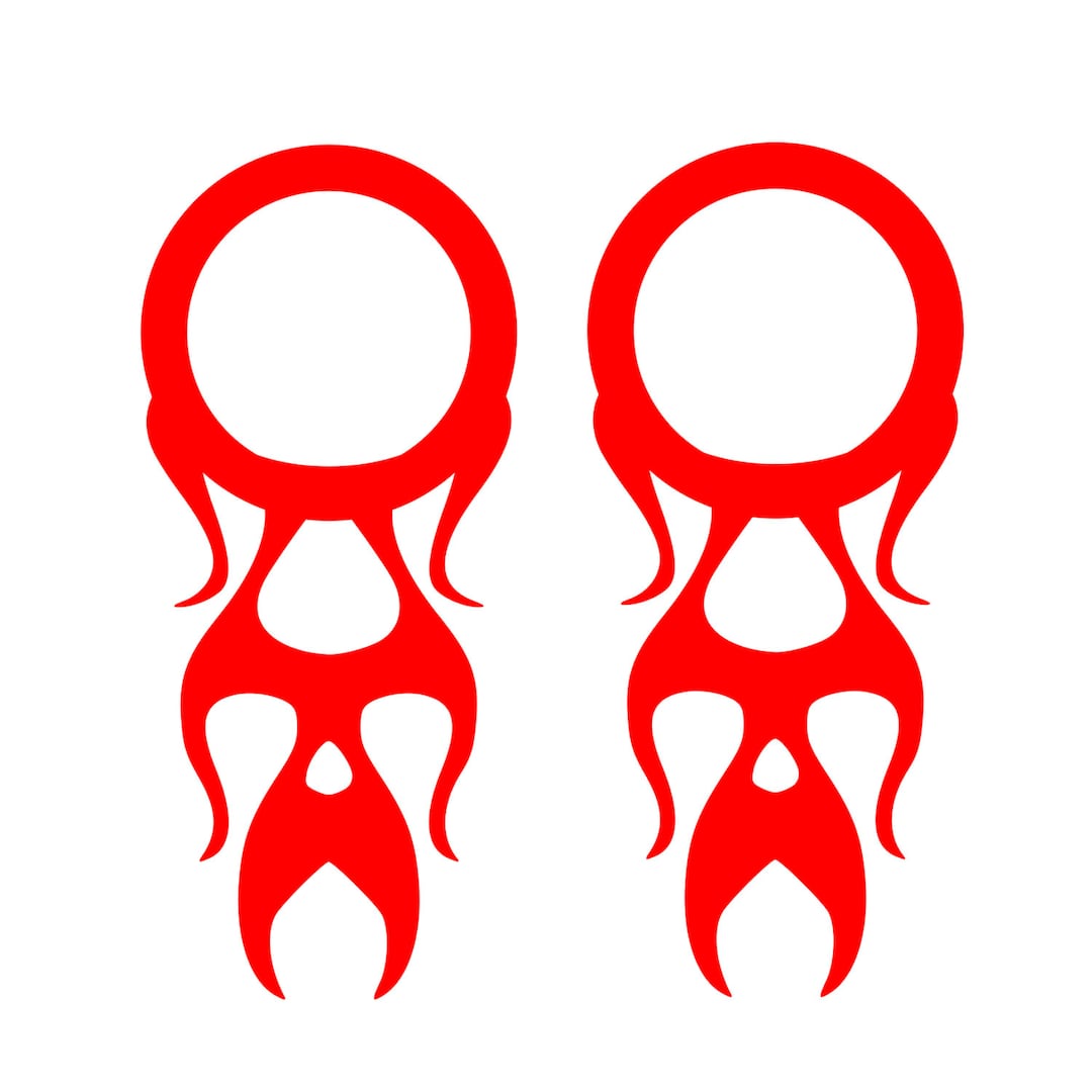 Cornhole - Corn Hole - FLAME Rings Circles Corner Decals - Select Color ...