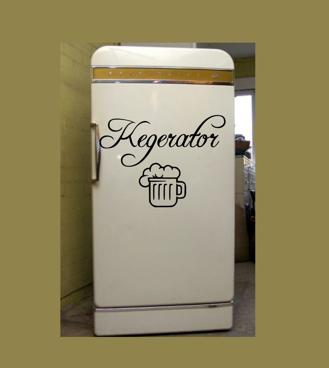 Kegerator Beer Fridge Vinyl DIY LARGE SIGN Decals 22" X 16" - Select ...