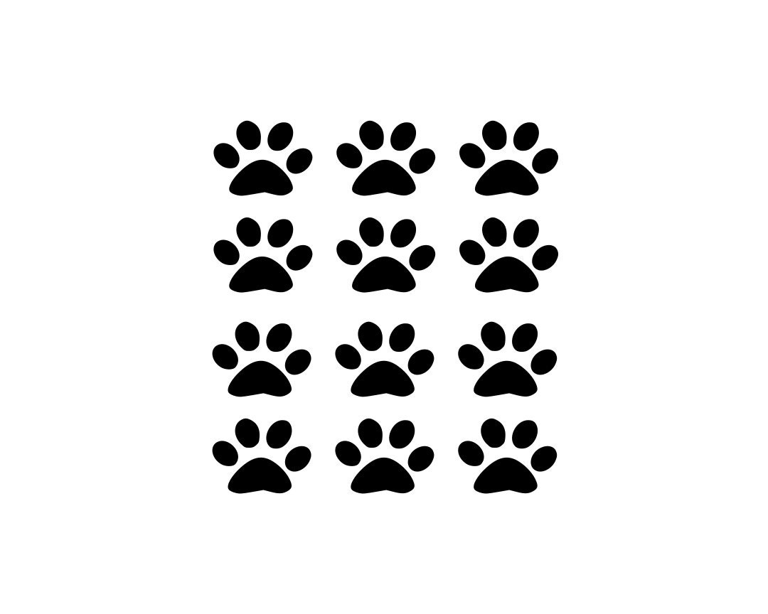 1 Dozen Dog Cat Paws - Vinyl Decal Stickers DIY - Any Color - Etsy