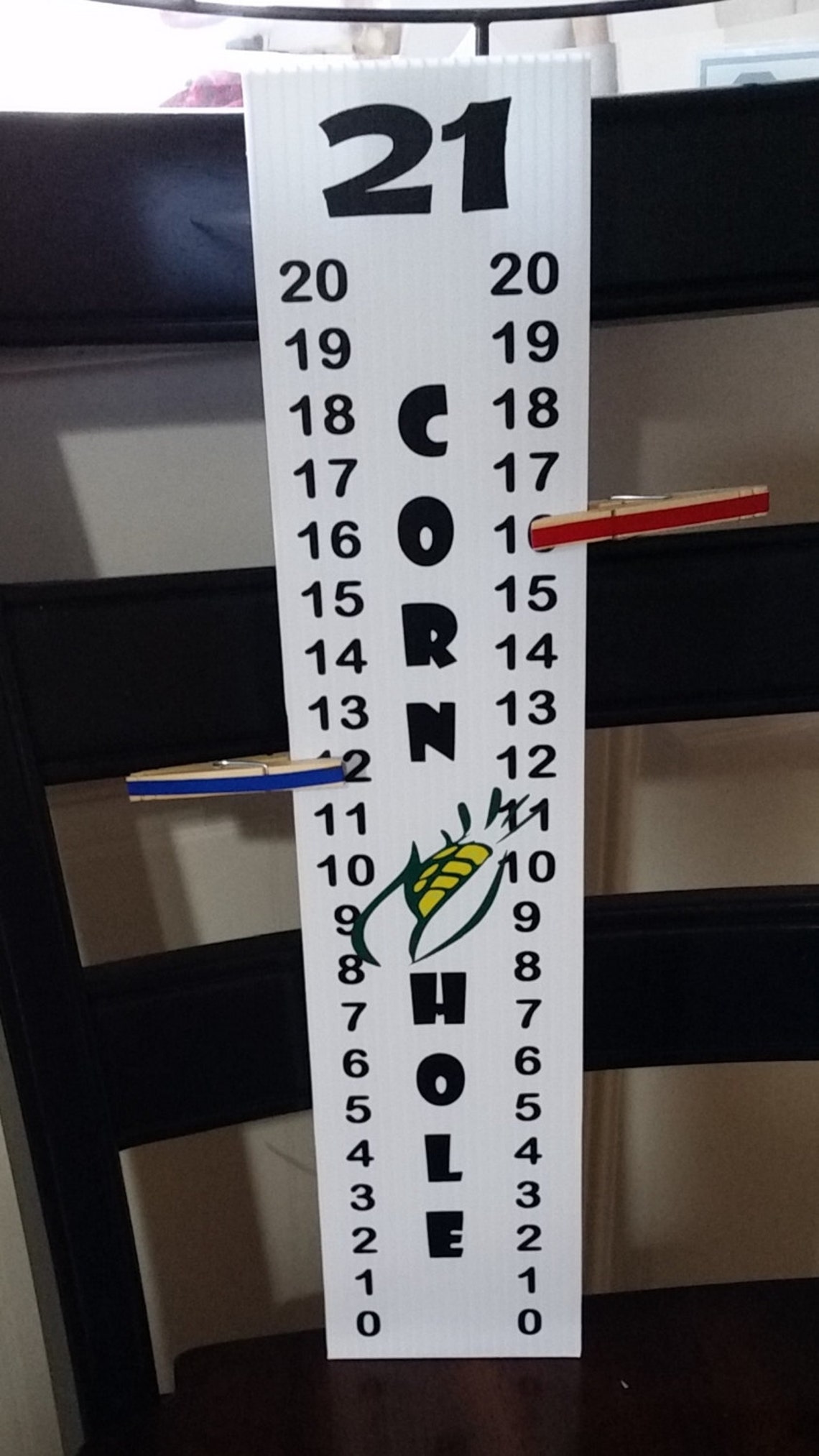 Cornhole Scoreboard Sign With Bracket Easily Attach to a - Etsy
