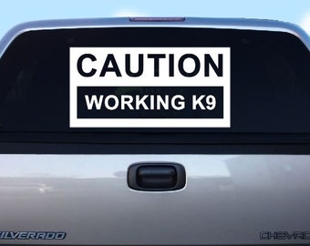 Caution K9 Decal | Etsy