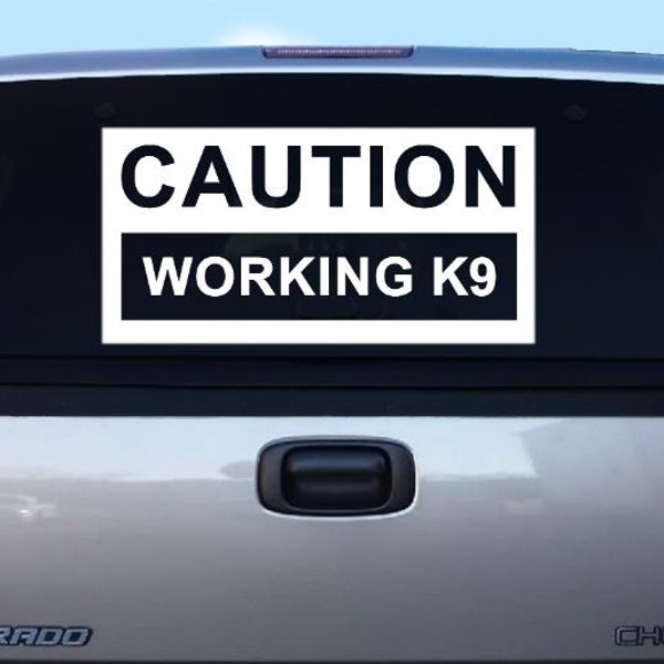 Caution K9 Decal - Etsy