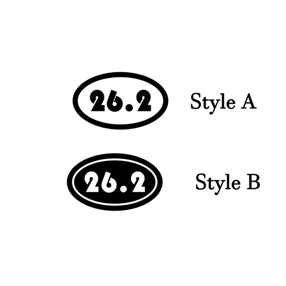 26.2 Full Marathon vinyl Car Decal Sticker Select Color | Etsy