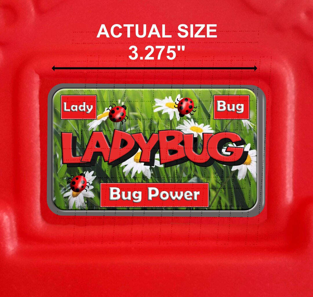 Red Lady Bug License Plate Fits Cozy Coupe Car - PVC Plastic License ...