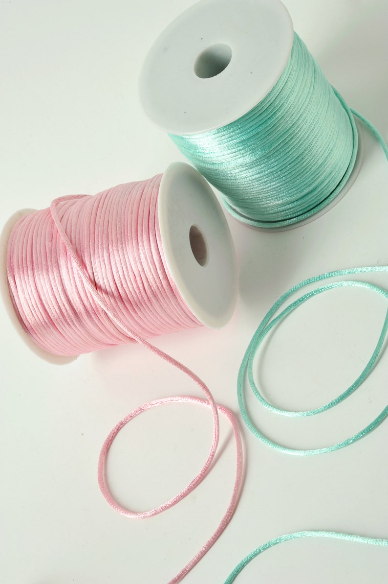 Satin Rattail Cord in Several Colours 2mm Satin Cord for - Etsy