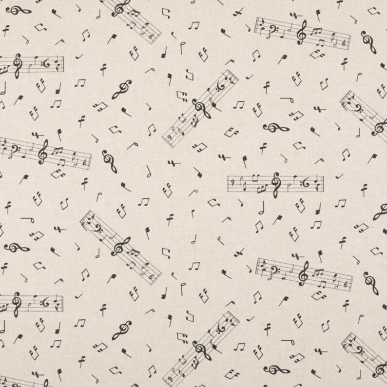 Music Notes Fabric per Meter Upholstery Fabric Home Decor | Etsy
