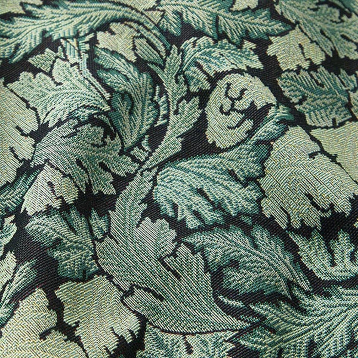 Green Leaf Fabric Gobelin Upholstery Fabric Home Decor | Etsy