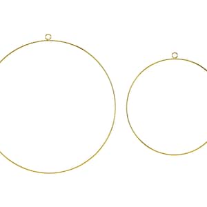 2 Hanging Metal Gold Wire Circle Party Wedding Decorations, DIY Party ...