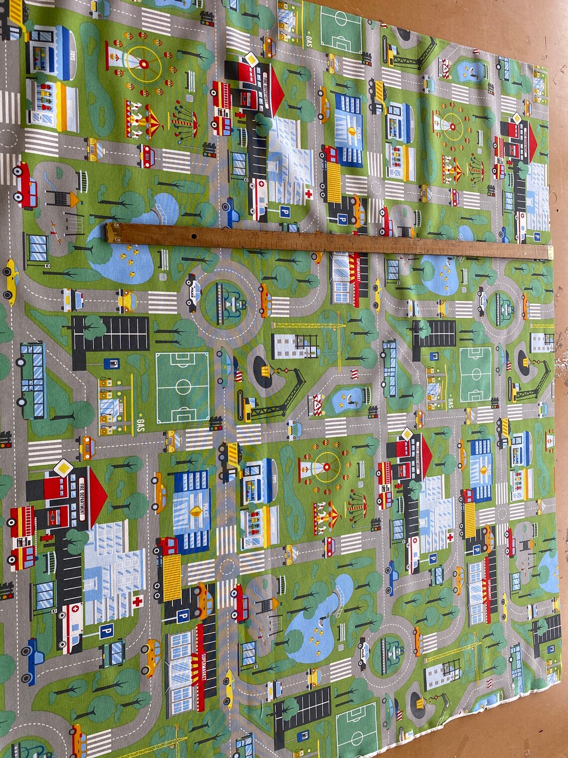 CAR ROADMAP Fabric, per Meter, Maps Fabric, Upholstery Fabric, Home ...