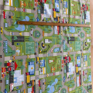 CAR ROADMAP Fabric, per Meter, Maps Fabric, Upholstery Fabric, Home ...