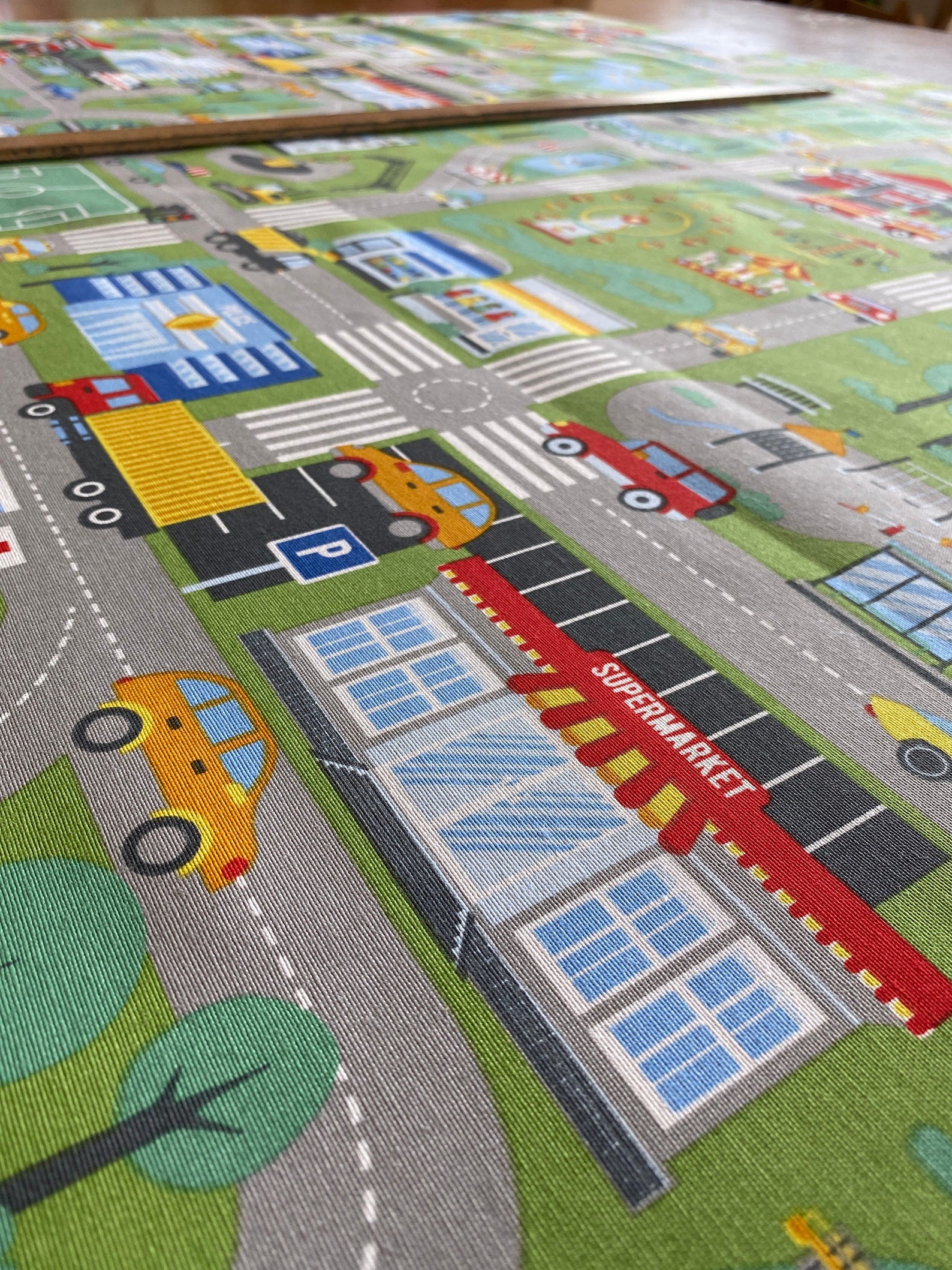 CAR ROADMAP Fabric, per Meter, Maps Fabric, Upholstery Fabric, Home ...