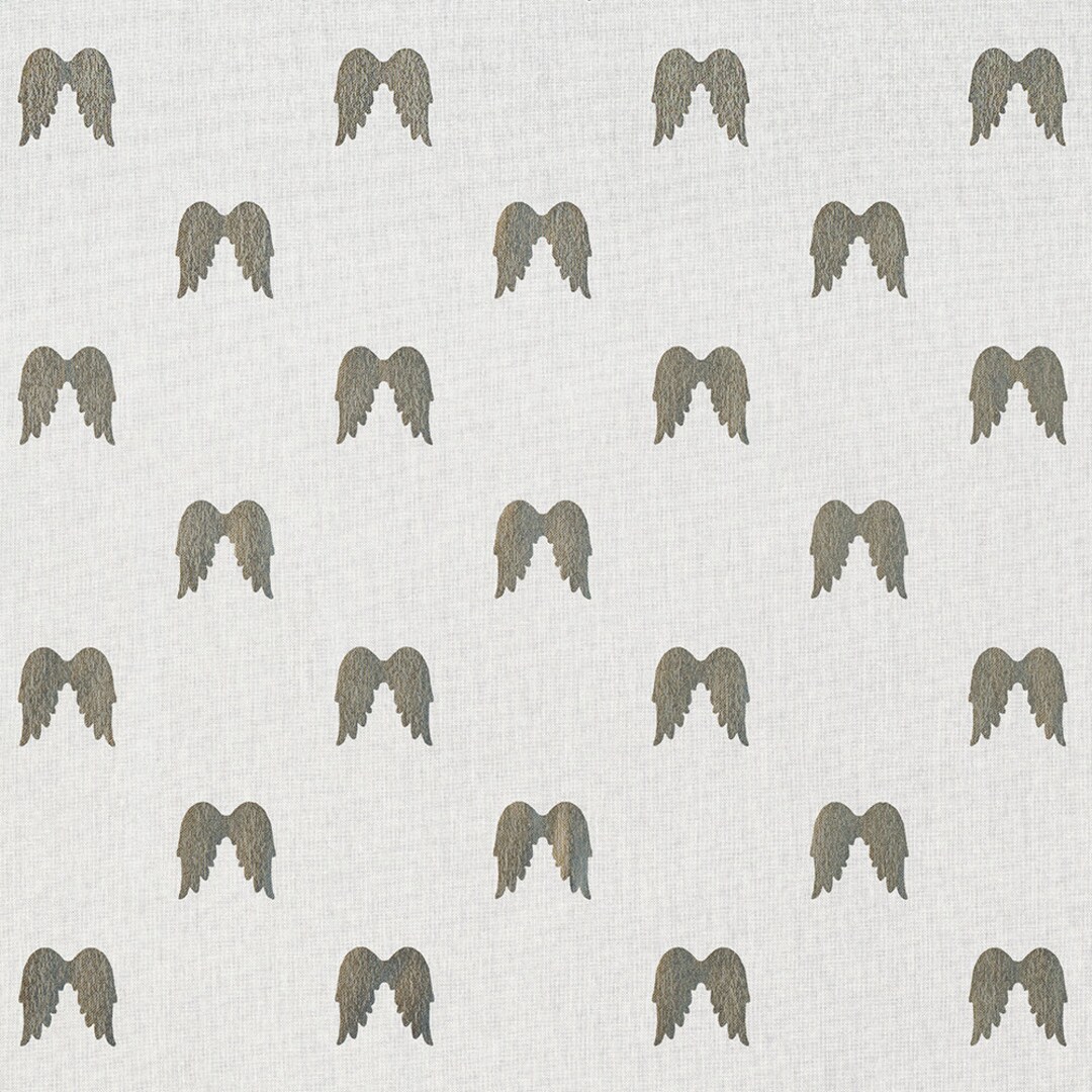 Angel Wings Fabric by the Yard | Angel Wings Fabric | Foil Gold Print ...