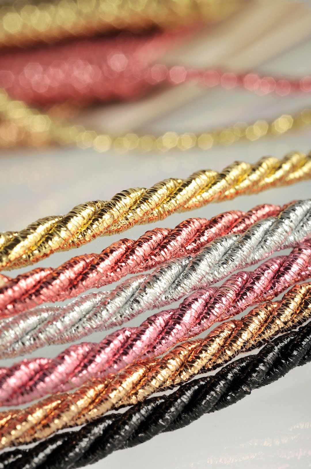 Metallic Cord 5mm(0.19") Thick Twine Twisted Cord Rope Christmas Cord ...