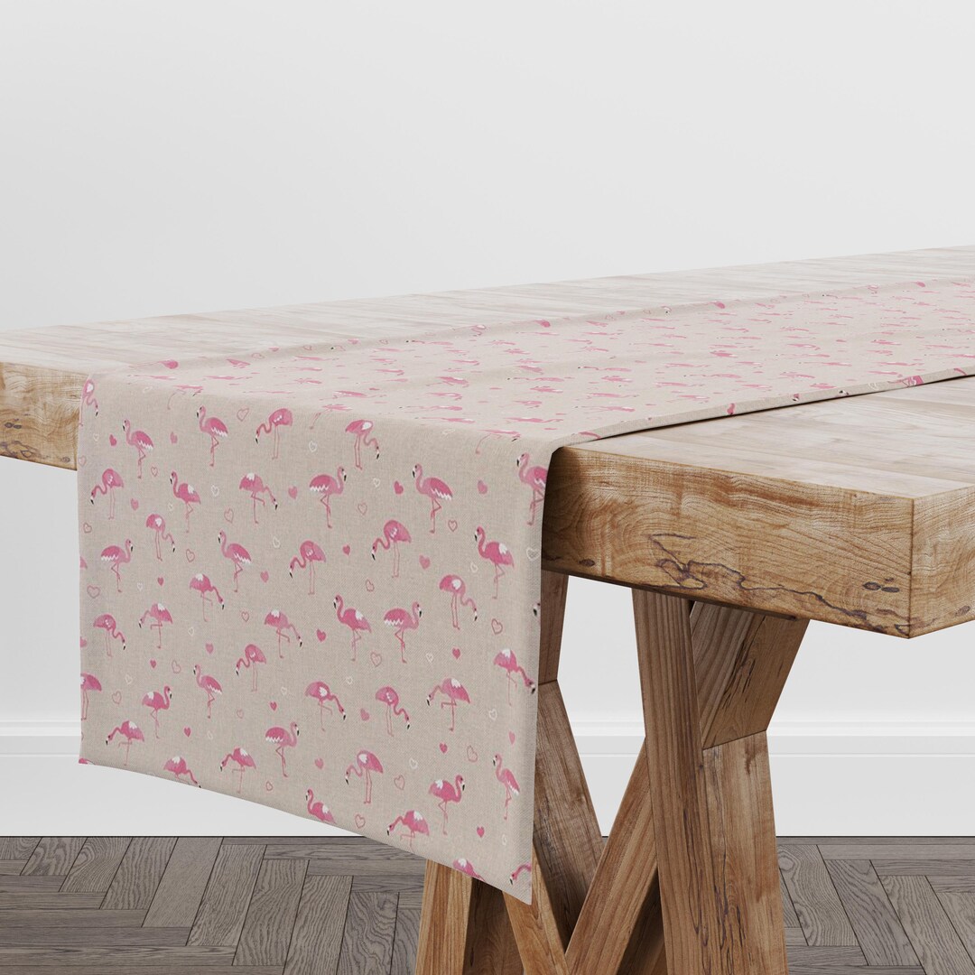 Pink Flamingo Table Runner, Table Runner, Table Centerpiece, Quality ...