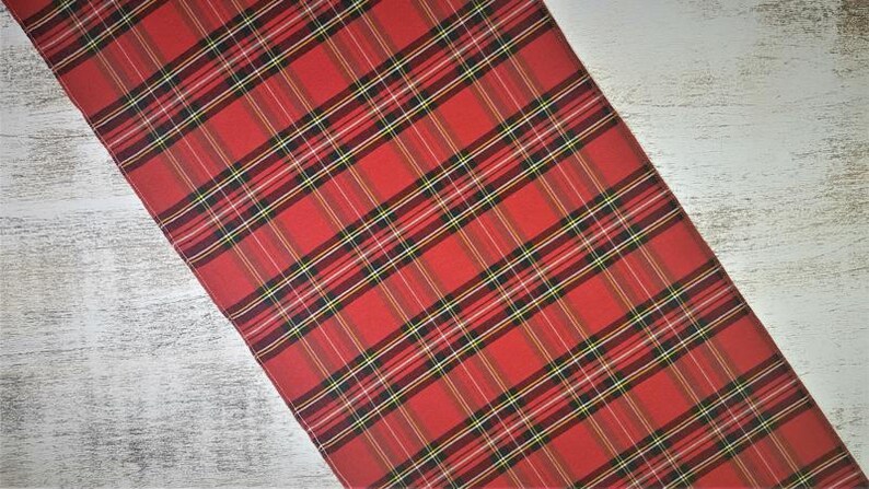 Red Tartan Plaid Table Runner Christmas Table Runner - Etsy