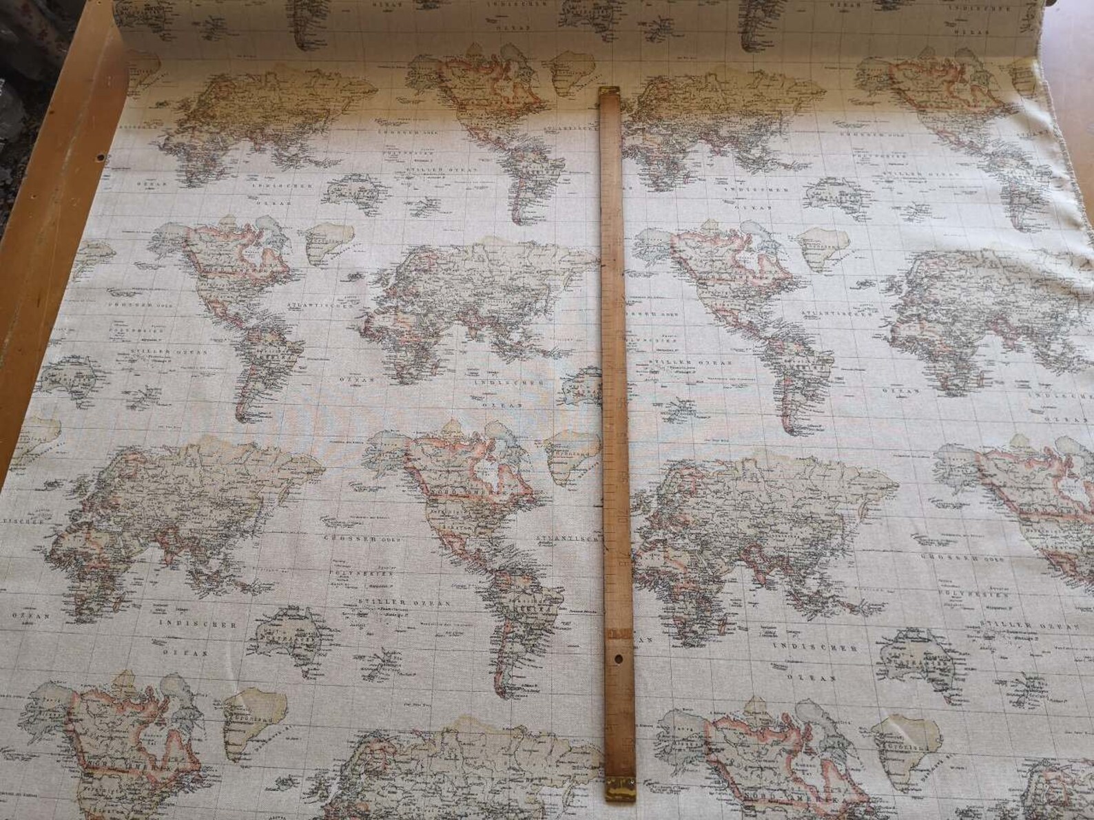 Map Fabric World Map per Meter Upholstery Fabric Home | Etsy