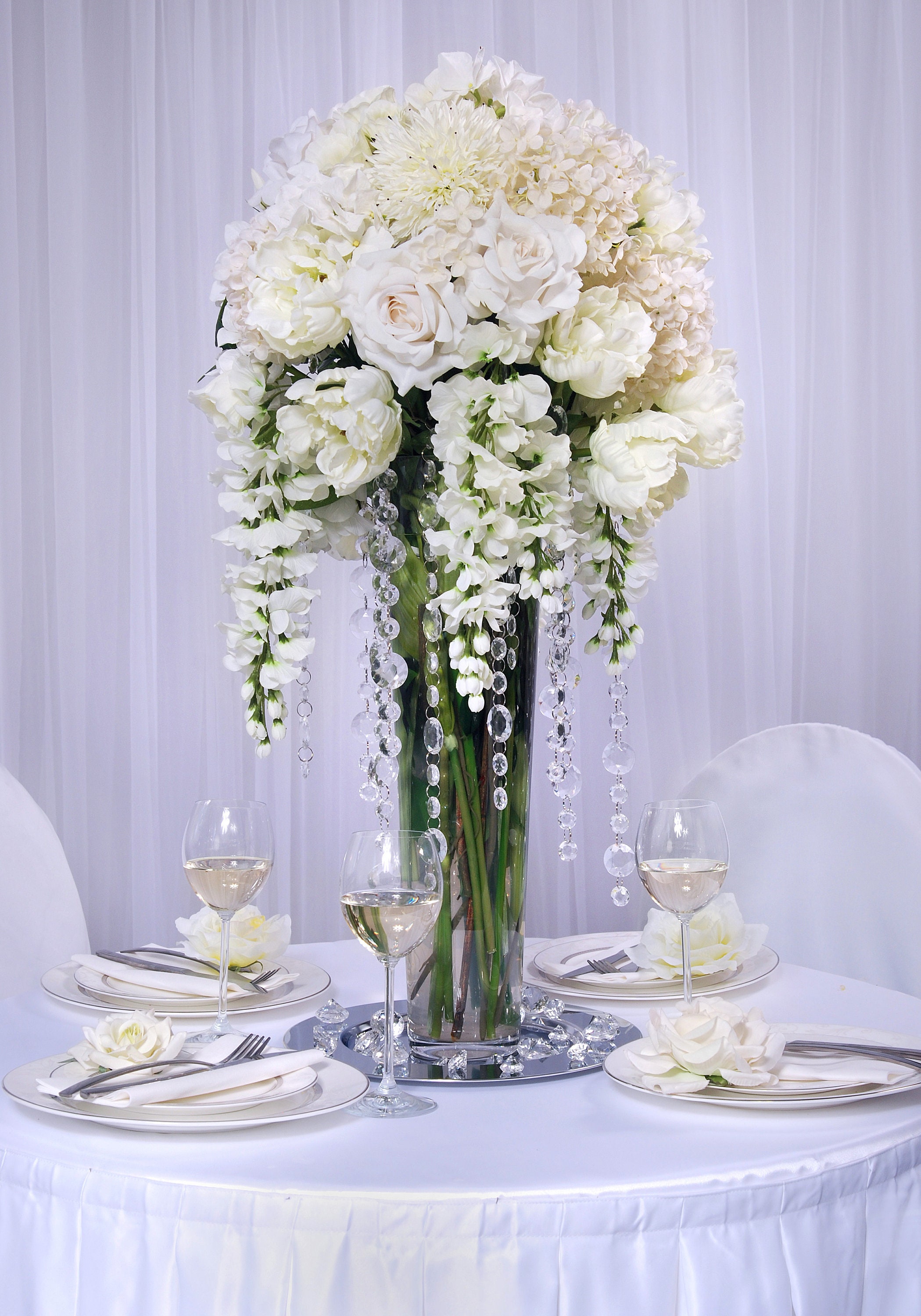 Crystal Garland Clear Bead 1 Meter Garland of Clear Acrylic | Etsy