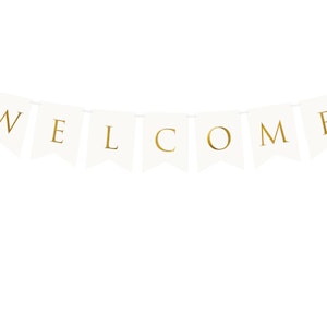 Banner Welcome, White, 15 X 95 Cm, Wedding Decorations, Wedding ...