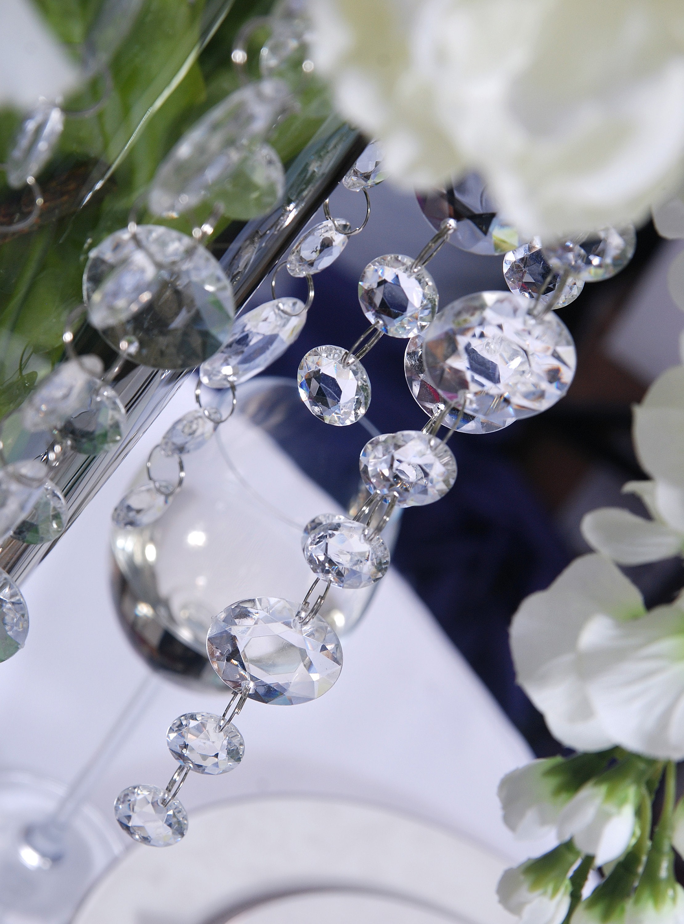 Crystal Garland Clear Bead 1 Meter Garland of Clear Acrylic | Etsy