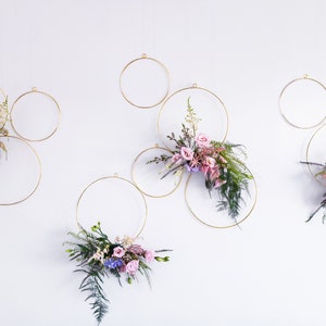 2 Hanging Metal Gold Wire Circle Party Wedding Decorations, DIY Party ...