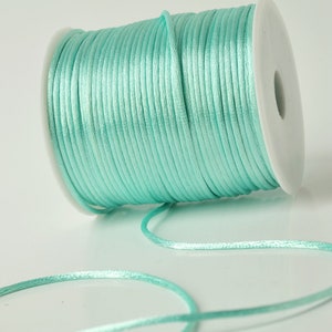 Satin Rattail Cord in Several Colours - 2mm, Satin Cord for Macrame ...
