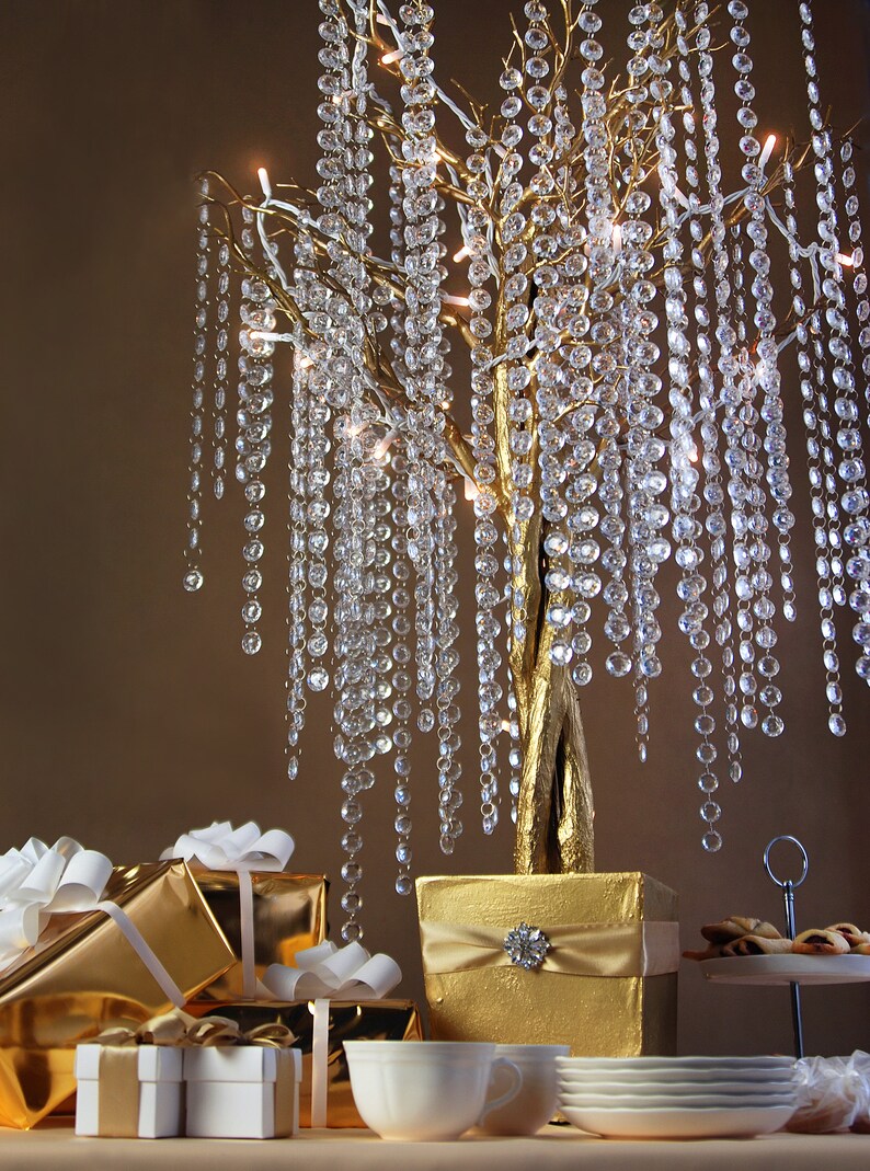 Crystal Garland Clear Bead 1 Meter Garland of Clear Acrylic - Etsy