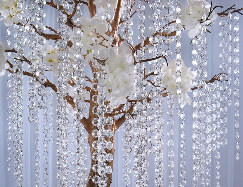 Crystal Garland Clear Bead 1 Meter Garland of Clear Acrylic - Etsy