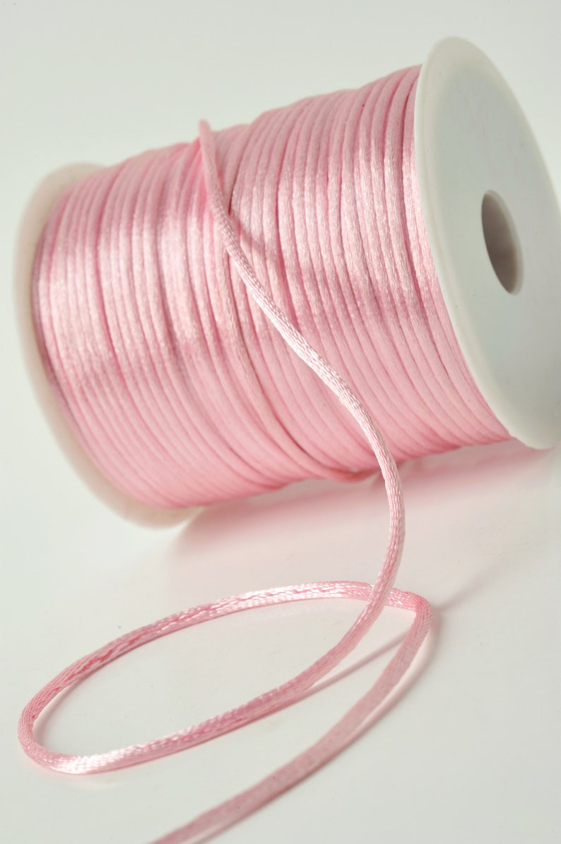 Satin Rattail Cord in Several Colours - 2mm, Satin Cord for Macrame ...