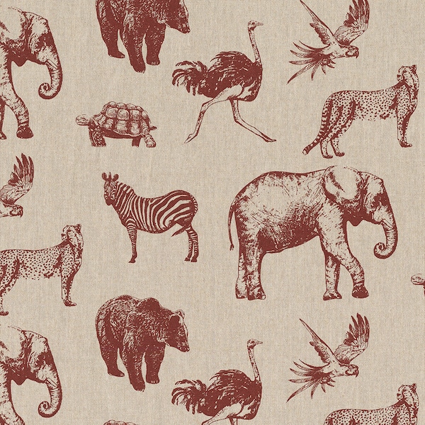 Zoo Animal Fabric - Etsy