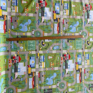 CAR ROADMAP Fabric, per Meter, Maps Fabric, Upholstery Fabric, Home ...