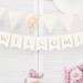 Banner Welcome, White, 15 X 95 Cm, Wedding Decorations, Wedding ...