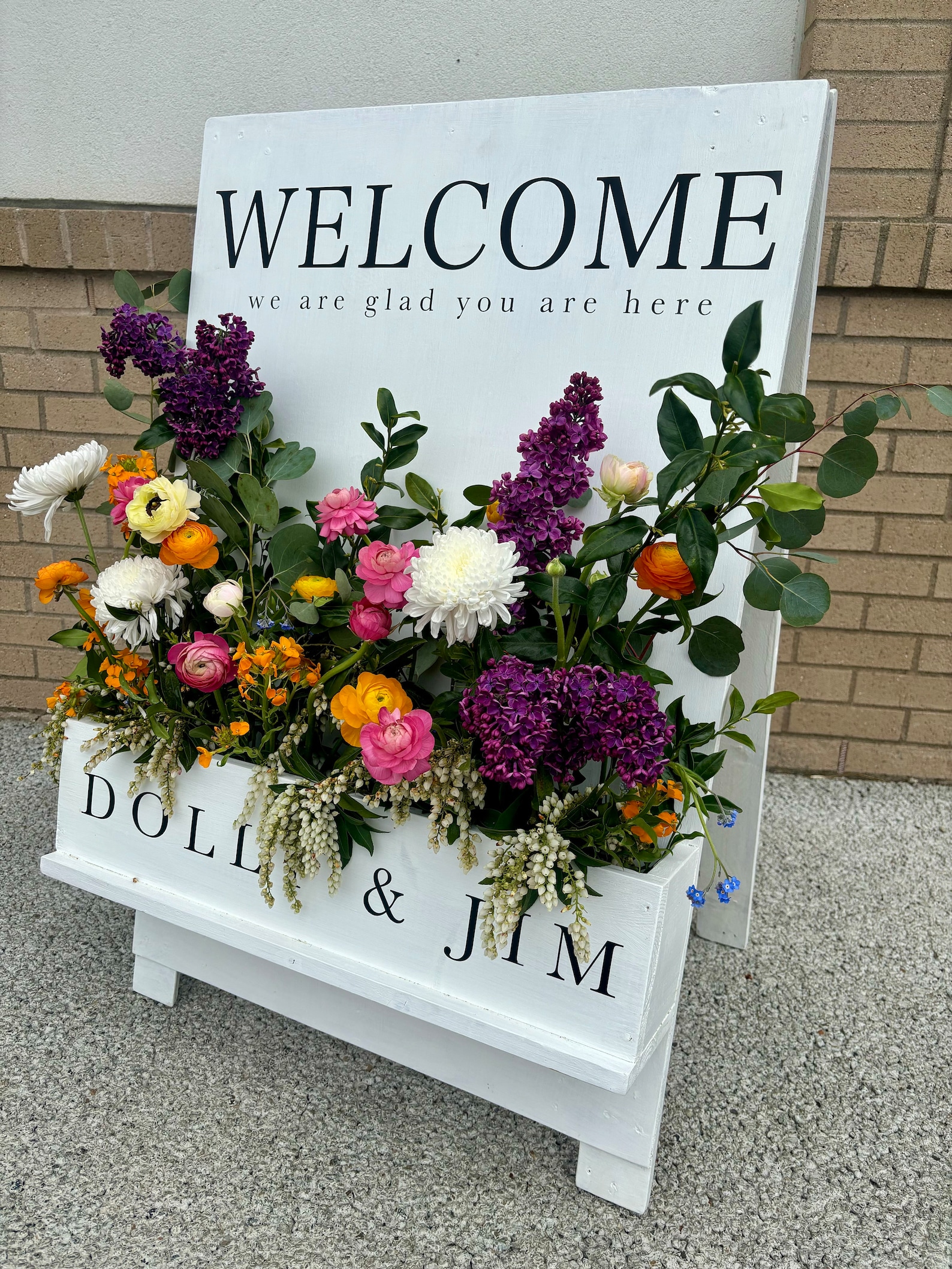 DIY Wedding Flower Box Welcome Sign Printable Building Instructions ...