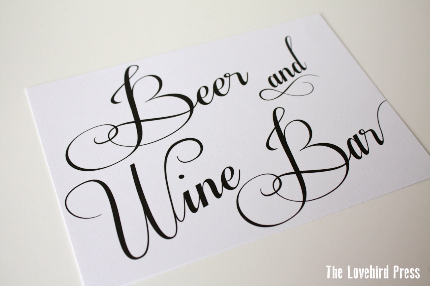 Beer and Wine Bar Sign Wedding Sign Instant Download - Etsy