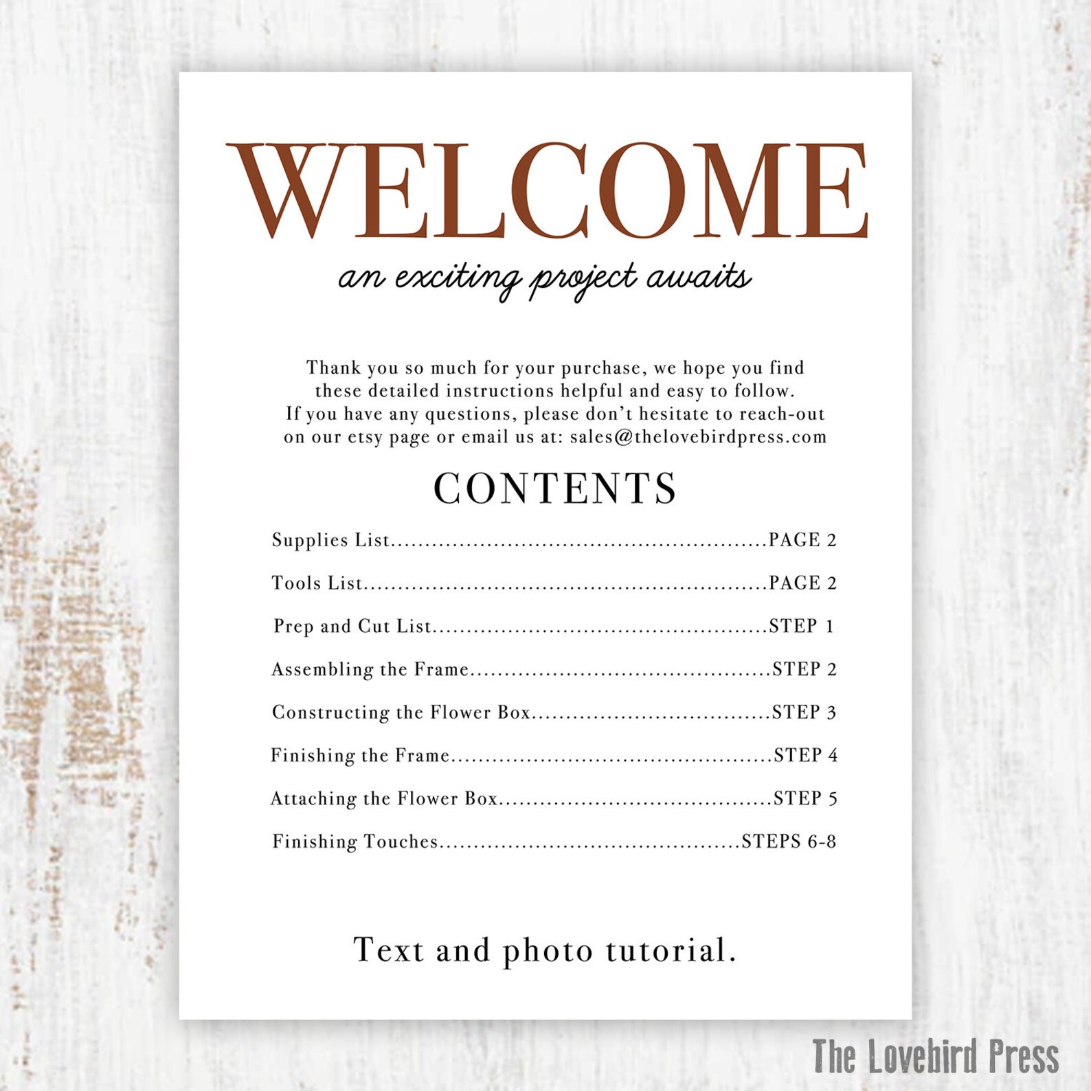 DIY Wedding Flower Box Welcome Sign Printable Building Instructions ...