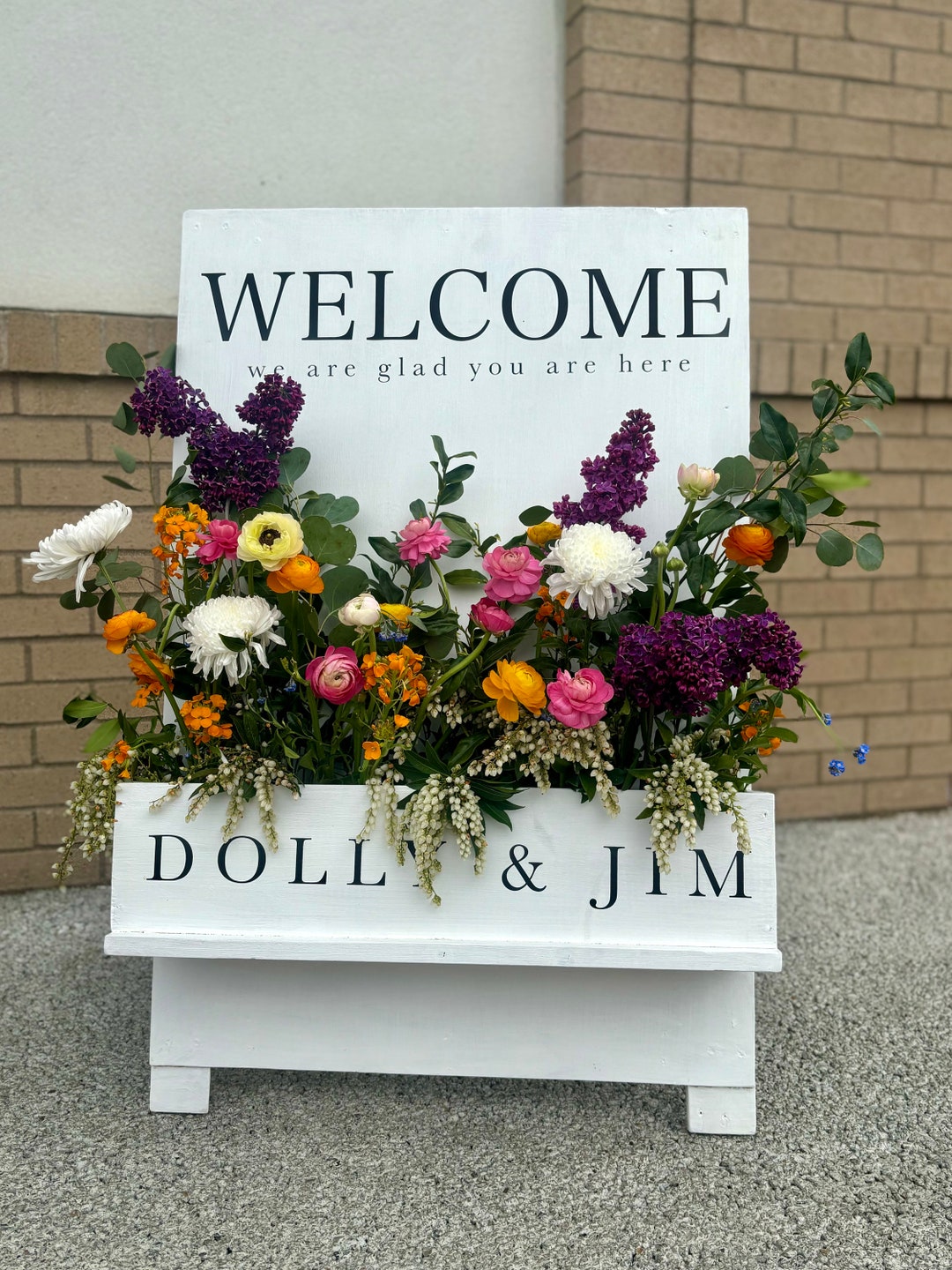 DIY Wedding Flower Box Welcome Sign Printable Building Instructions ...