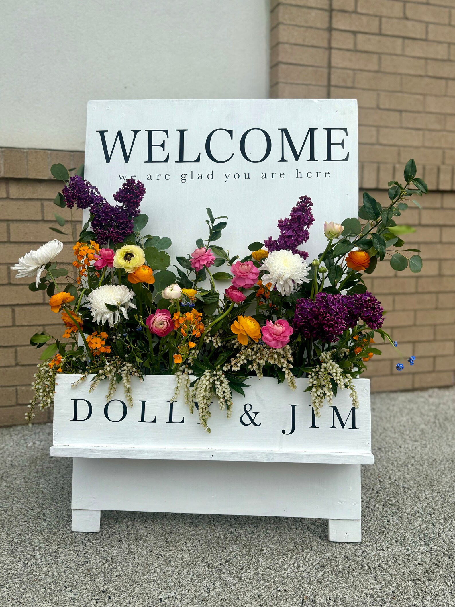 DIY Wedding Flower Box Welcome Sign Printable Building Instructions ...